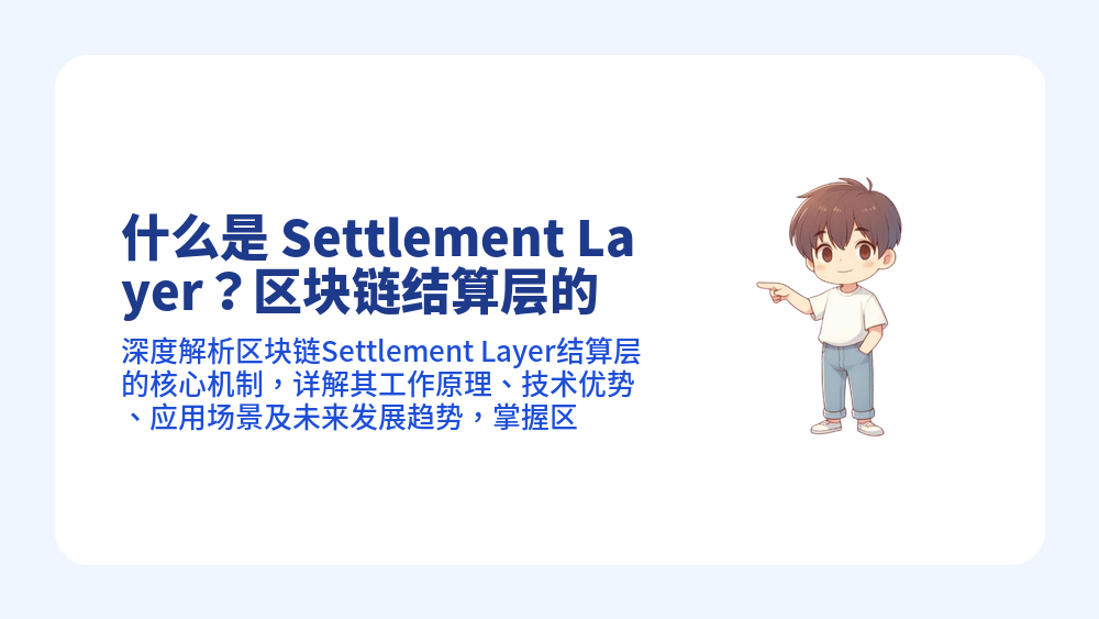 什么是 Settlement Layer？区块链结算层的核心解析