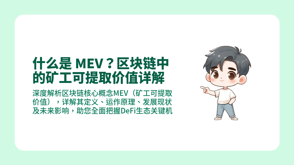 什么是 MEV？区块链中的矿工可提取价值详解
